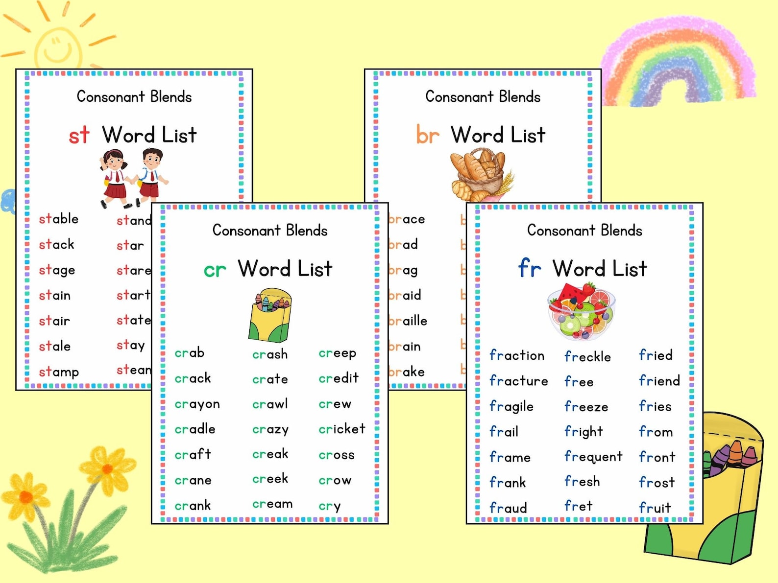 Homeschool Phonics and Reading Fluency Printable, Montessori Consonant ...