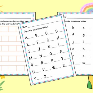Printable Alphabet Worksheets Uppercase and Lowercase Matching Activity ...