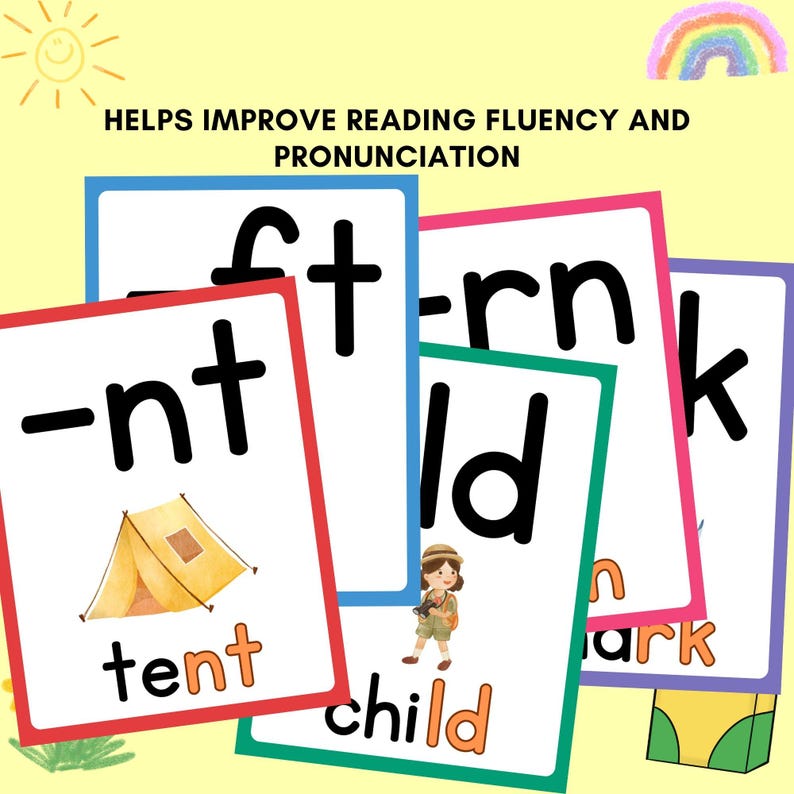 Final Blends Phonics Flashcards | Ending Blends and Consonant Blend ...