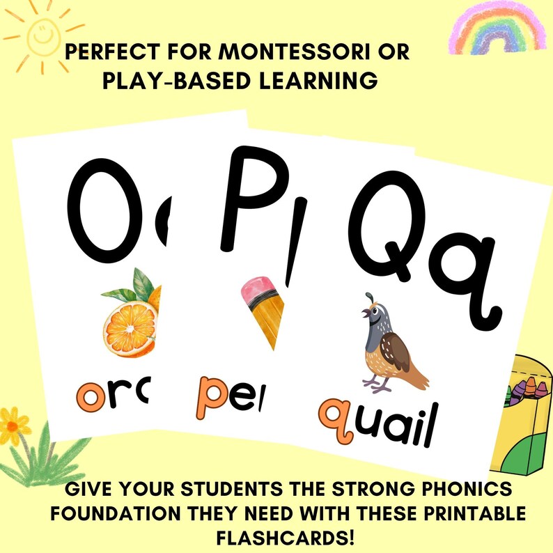 ABC Flashcards | A-Z Cards | Alphabet Flashcard Set for Kids – Letter ...