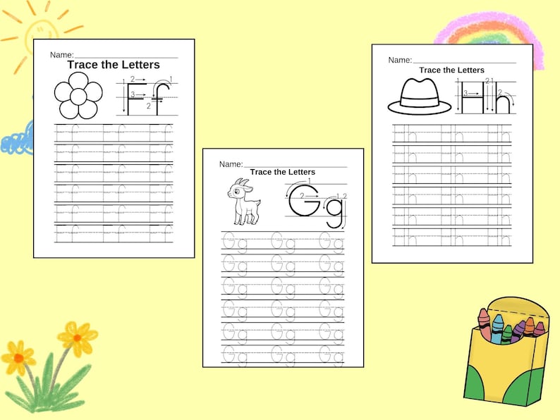 Alphabet Tracing Worksheets Upper and Lower Case Letters, Fine Motor ...