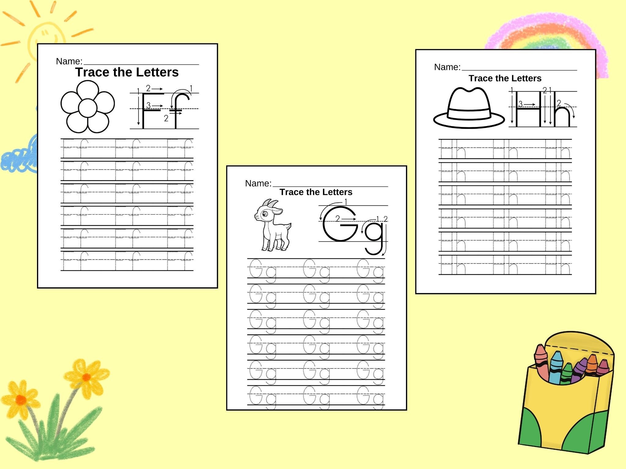 Printable Letter Tracing Worksheets, Letter Tracing, Handwriting, ABC ...