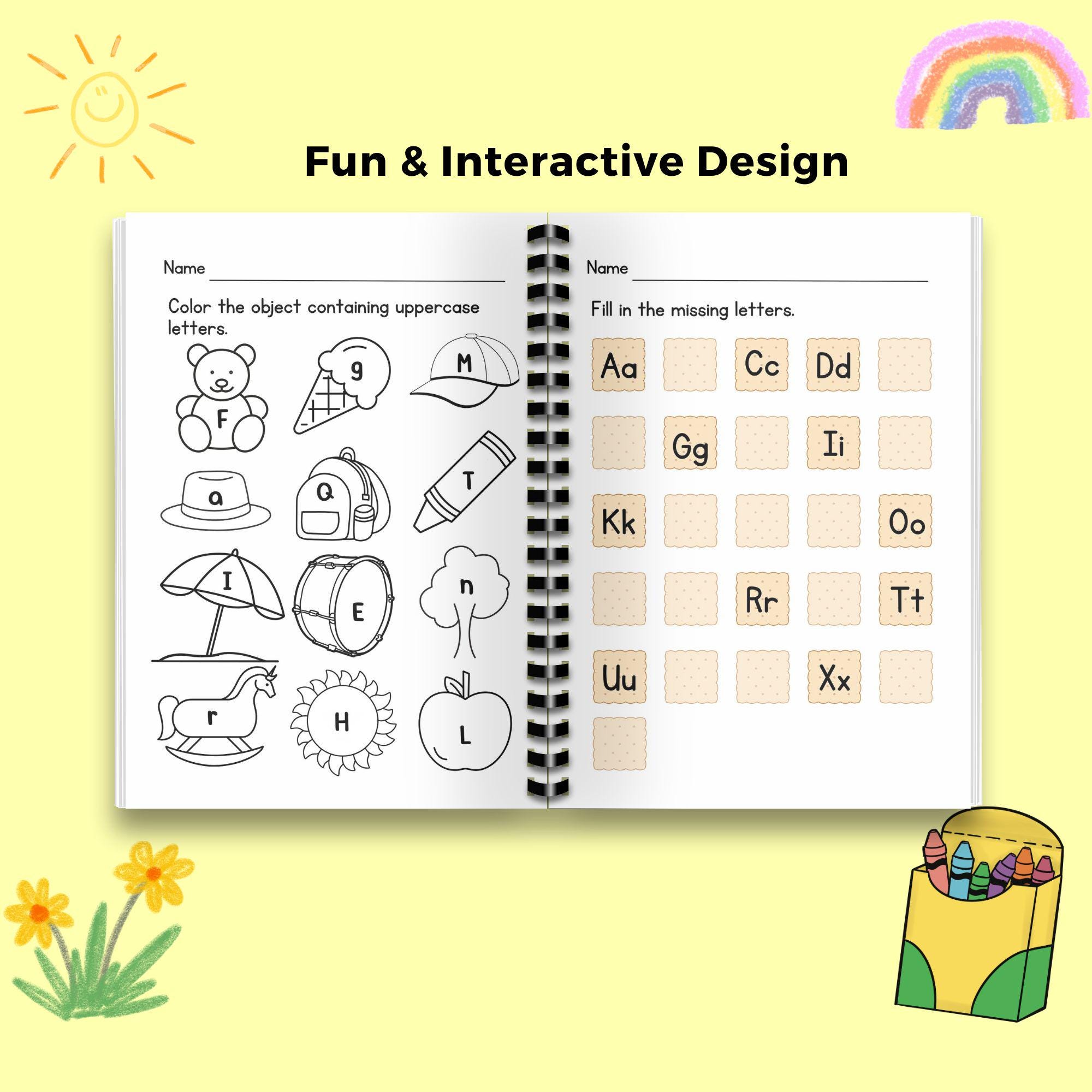 Missing Letters and Alphabet Matching Activity, Letter Recognition ...