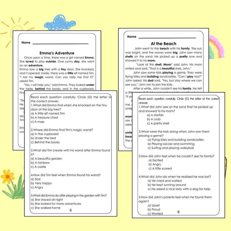 Fluency Passages, Sight Words Stories, 2nd and 3rd Grade Reading ...