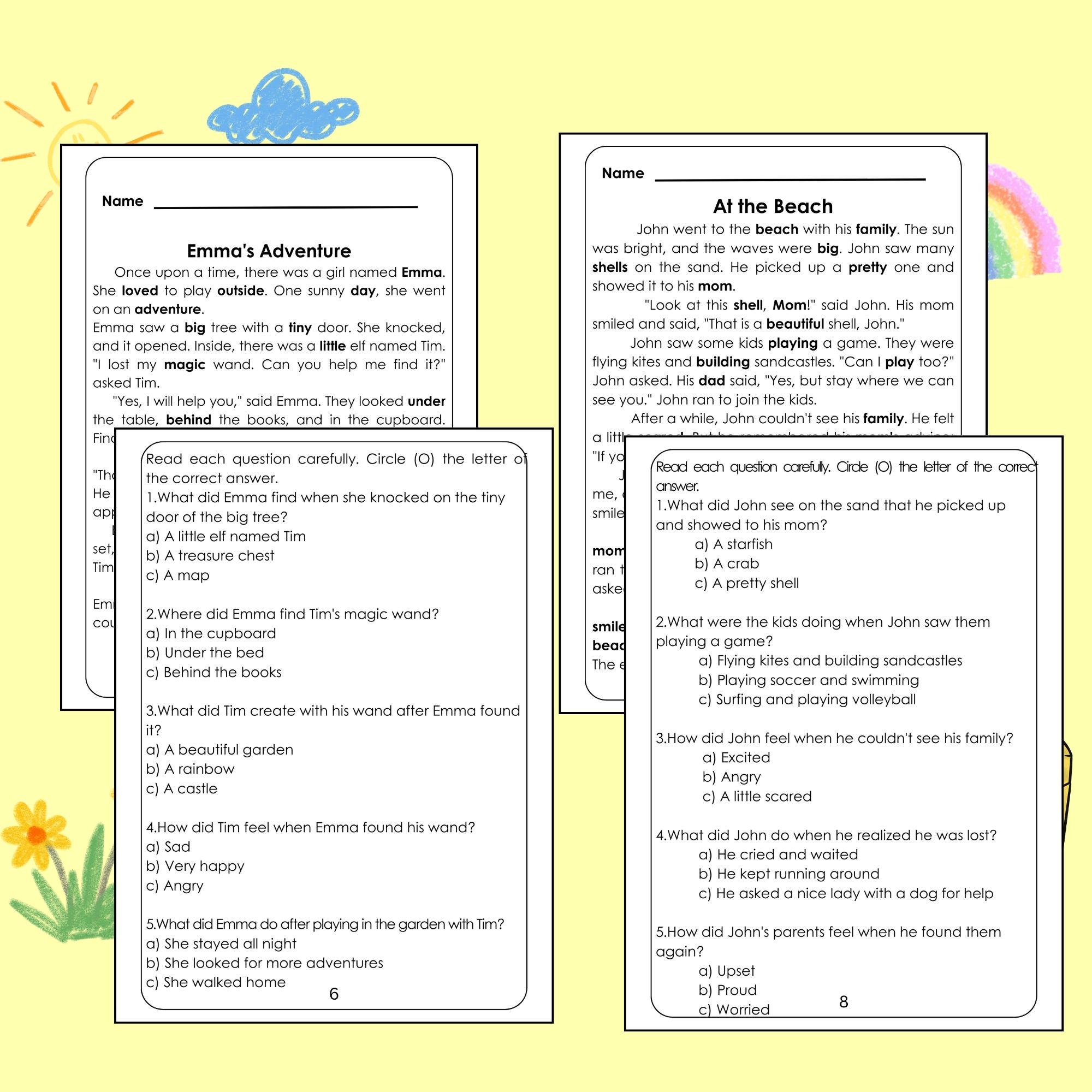 Fluency Passages, Sight Words Stories, 2nd and 3rd Grade Reading ...