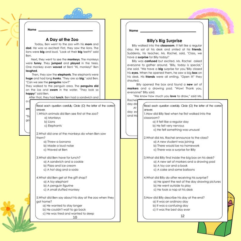 Fluency Passages, Sight Words Stories, 2nd and 3rd Grade Reading ...