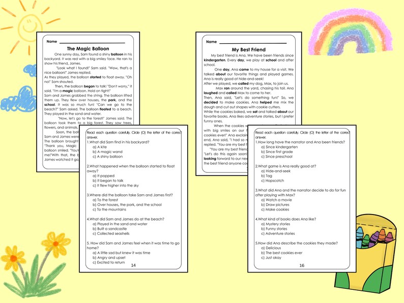 Sight Words Stories, Fluency Passages , 2nd and 3rd Grade Reading ...