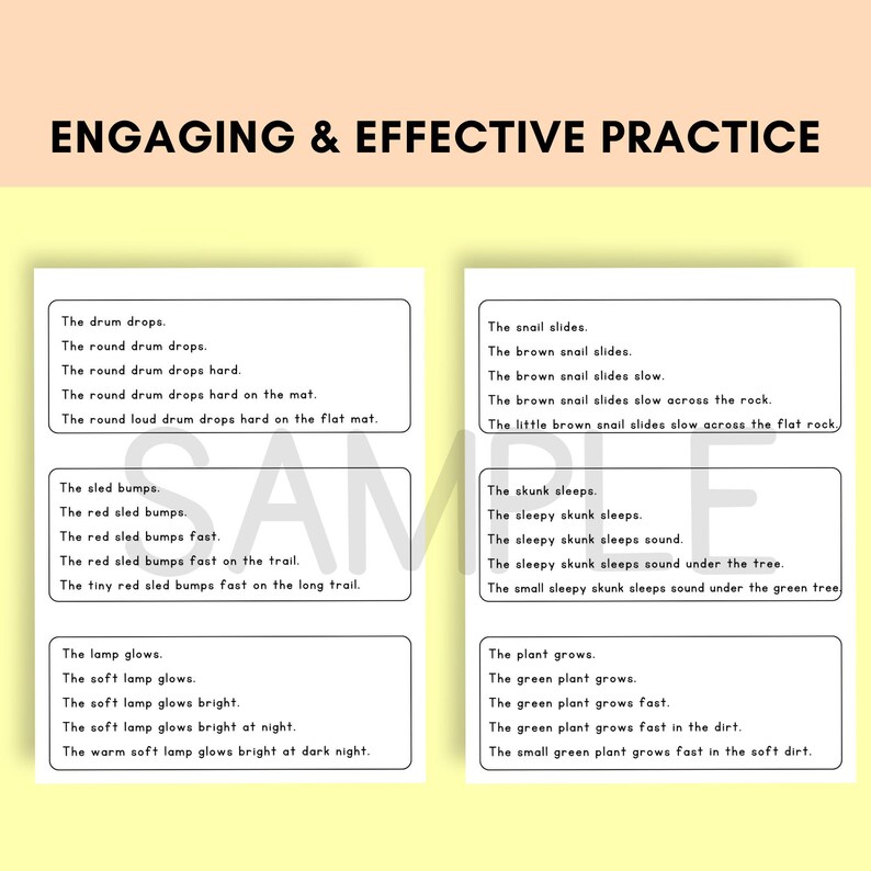 Sentence Ladder for Consonant Blends, Phonics Reading Fluency, Early ...