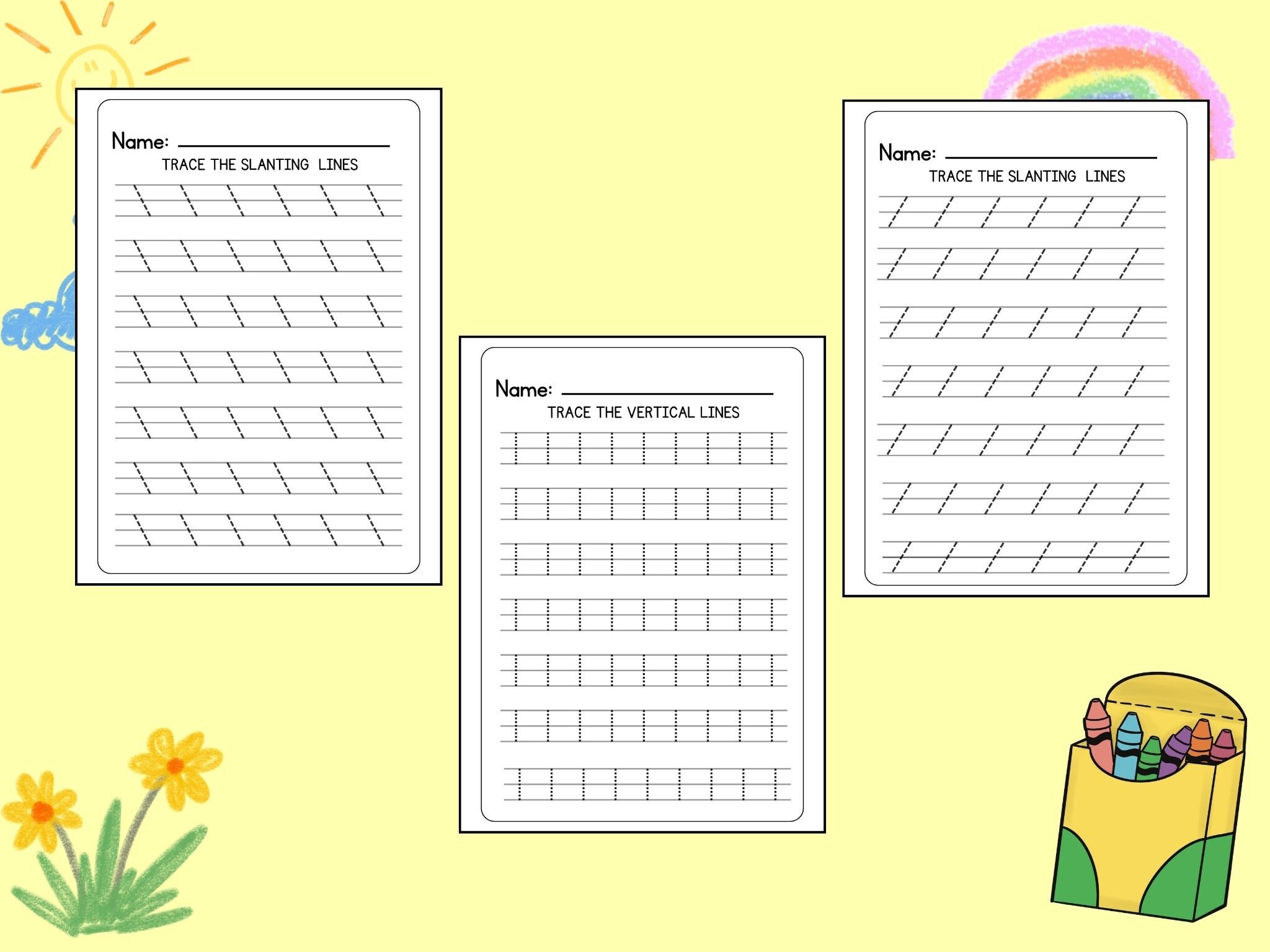 Printable Toddler Worksheets | Early Learning, Line Tracing, Pre ...