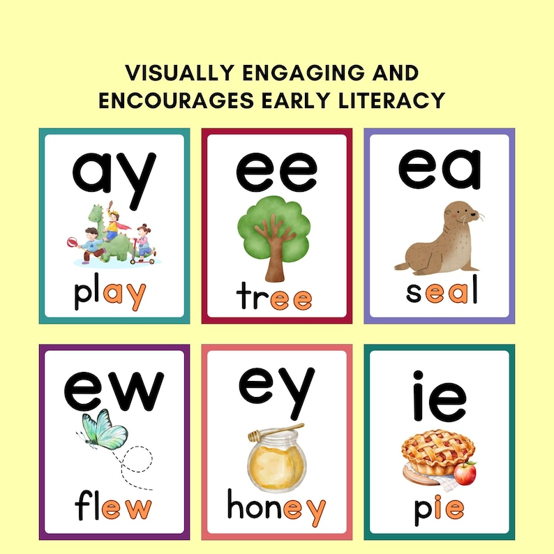 Diphthongs Flashcards | Vowel Teams and Long Vowel Cards | Phonics ...