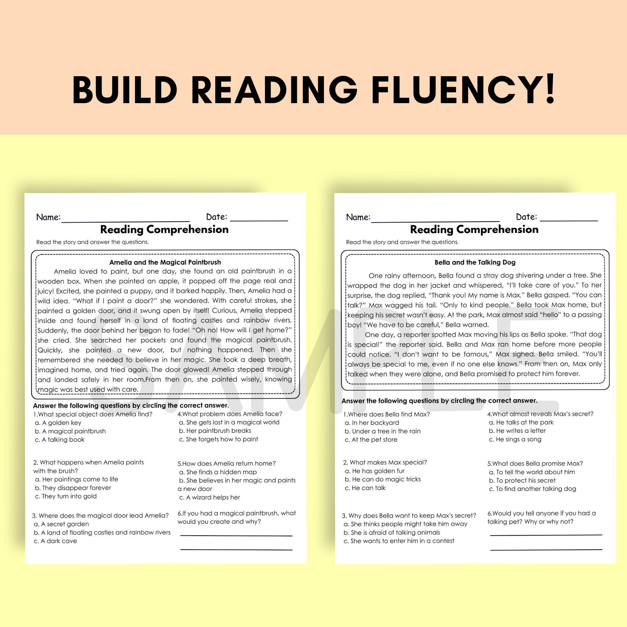 Reading Comprehension for 2nd and 3rd Grade, Reading Passages ...