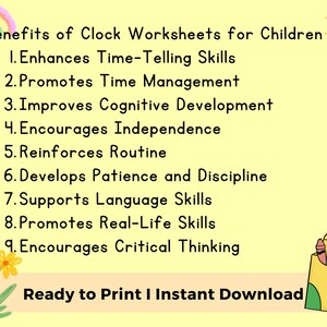 Learn to Tell Time, Clock Worksheet and Activity for Kindergarten and ...