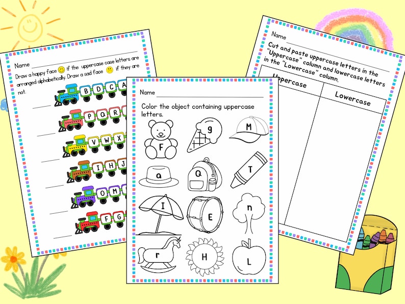 Printable Alphabet Worksheets Uppercase and Lowercase Matching Activity ...