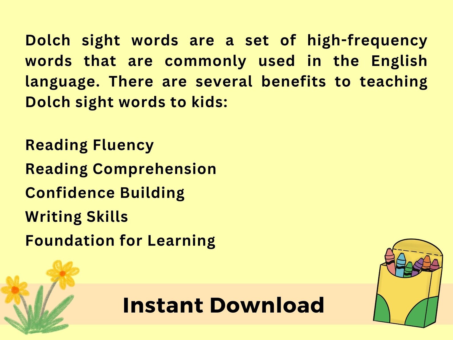 Dolch Flash Cards, Kinder Homeschool Sight Words, Prek and Kindergarten Learn to Read Printable ...