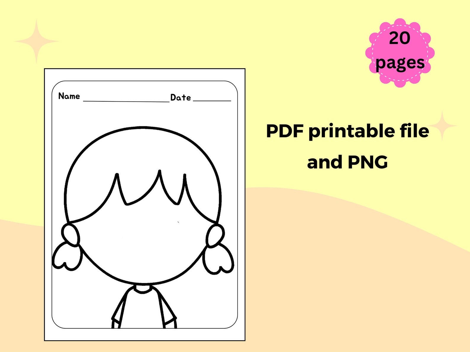 Blank Face Printable Toddler Activity for Learning Emotions, Face Cards ...