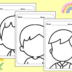 Blank Face Printable Toddler Activity for Learning Emotions, Face Cards ...