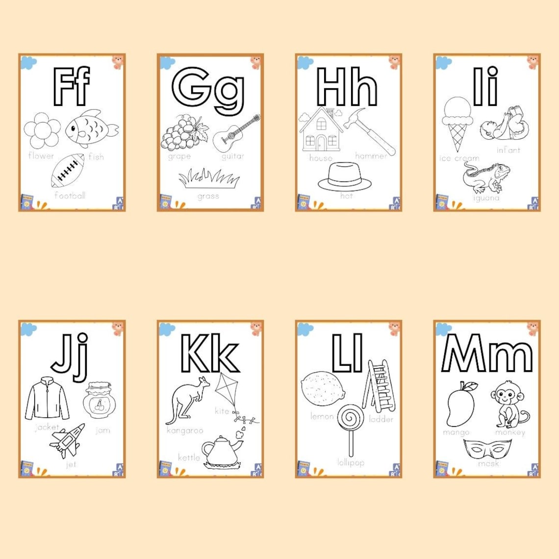 Printable Coloring Pages, ABC Learning, Alphabet Coloring Pages ...