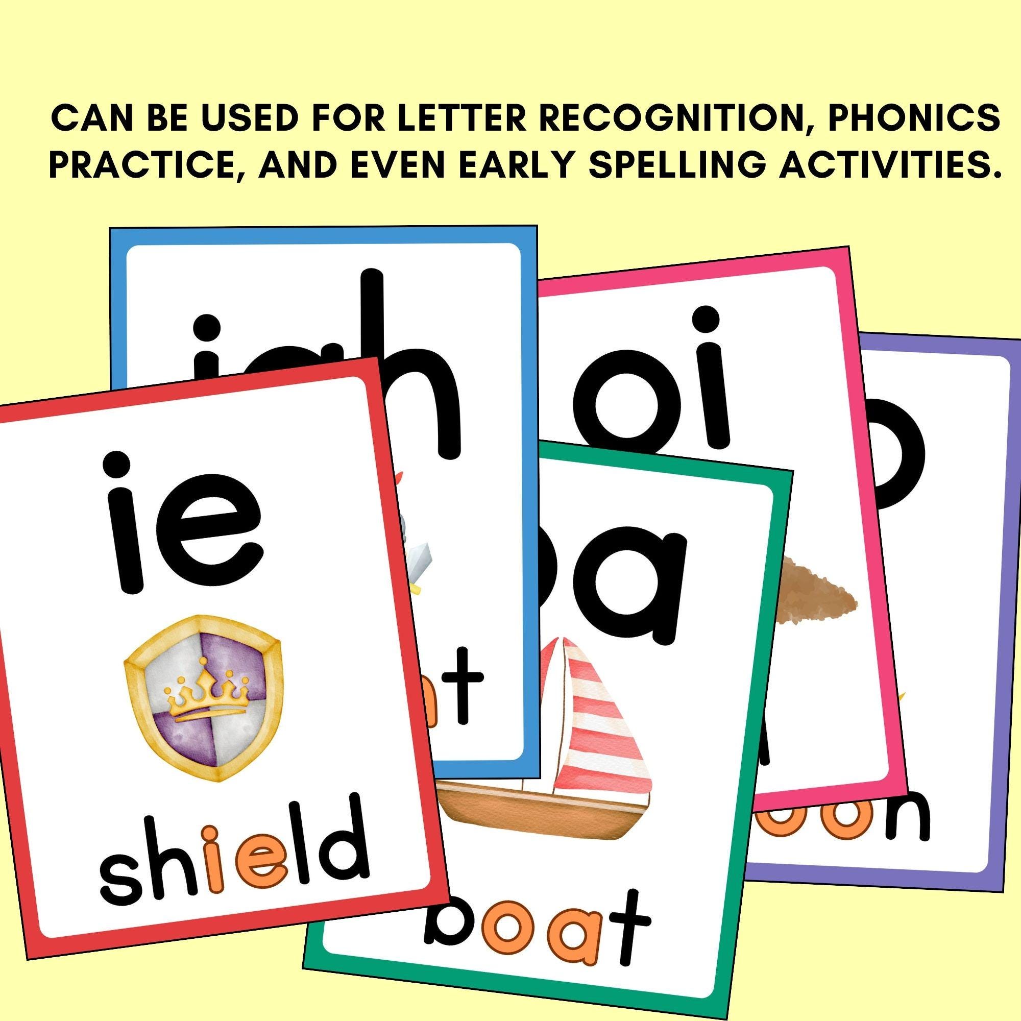 Diphthongs Flashcards | Vowel Teams and Long Vowel Cards | Phonics ...