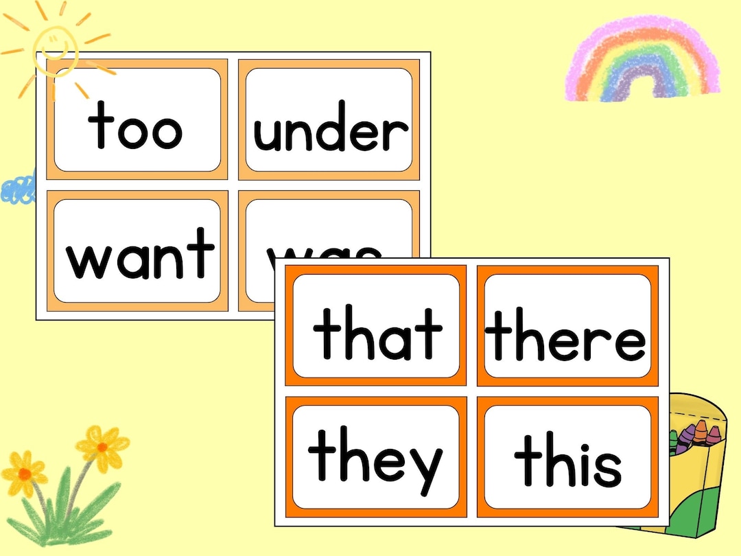 Printable Sight Words Flashcards for Kids | Educational Kindergarten ...