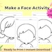 Blank Face Printable Toddler Activity for Learning Emotions, Face Cards ...