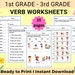 Verb Worksheets for 1st, 2nd, and 3rd Grade, Grammar Activities, Learn ...