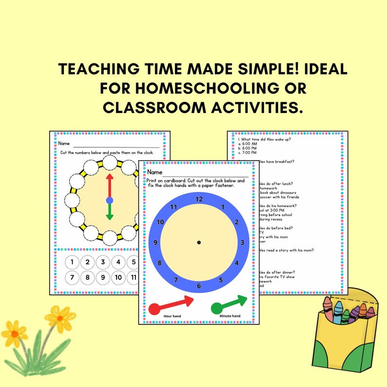Printable Math Pages Telling Time Worksheets, Learn to Read a Clock ...