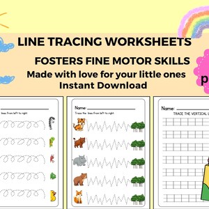 Printable Toddler Worksheets | Early Learning, Line Tracing, Pre ...