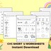 CVC Words Short U Worksheets, Cvc Words Worksheets, Kindergarten ...