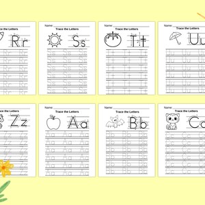 Alphabet Tracing Worksheets - Upper and Lower Case Letters, Fine Motor ...