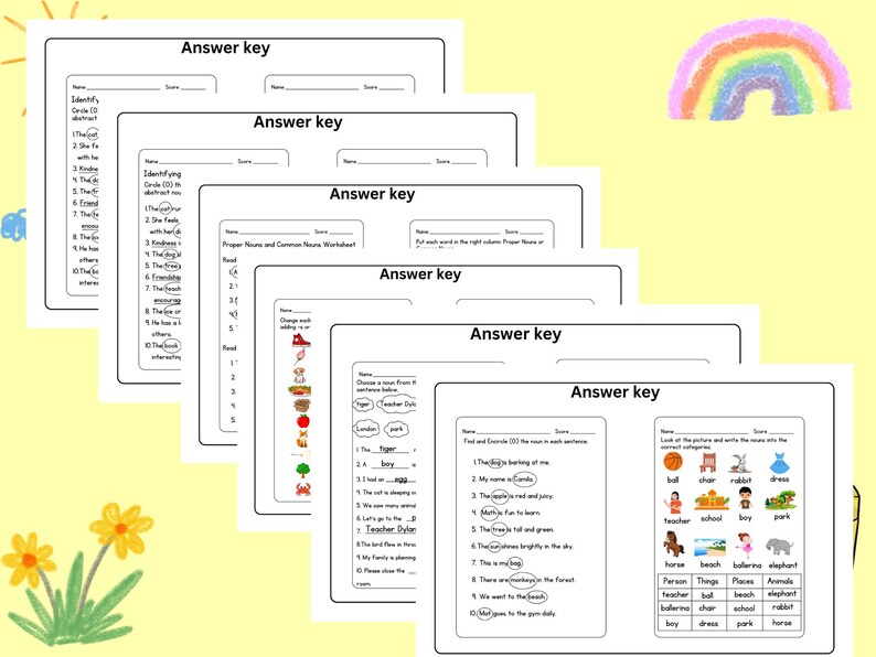 Parts of Speech Grammar Worksheets, Kids Grammar Activities, English ...