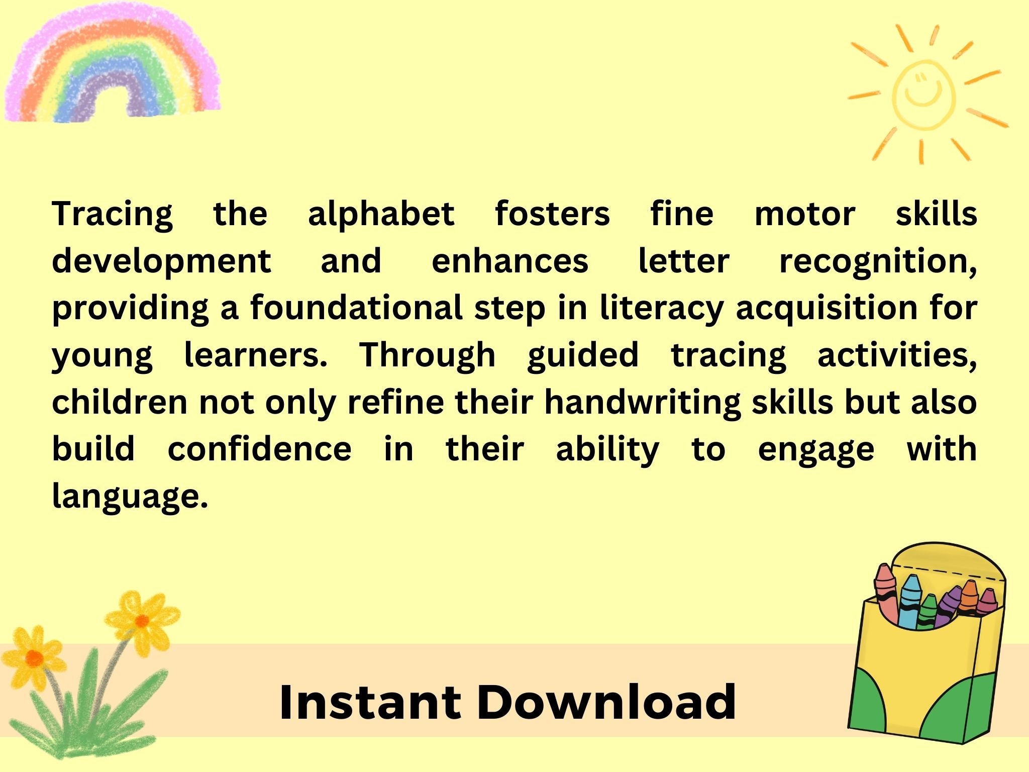 Alphabet Tracing Worksheets Upper and Lower Case Letters, Fine Motor ...