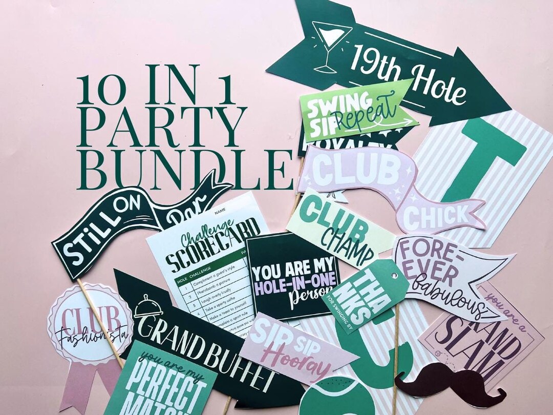 Club Theme Party Decor Preppy Birthday Party Decoration Bundle Golf ...
