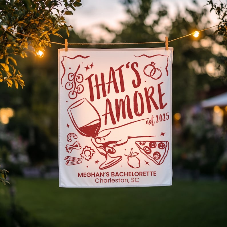 That’s Amore Bachelorette Banner Italy Themed Couple Shower Decor ...