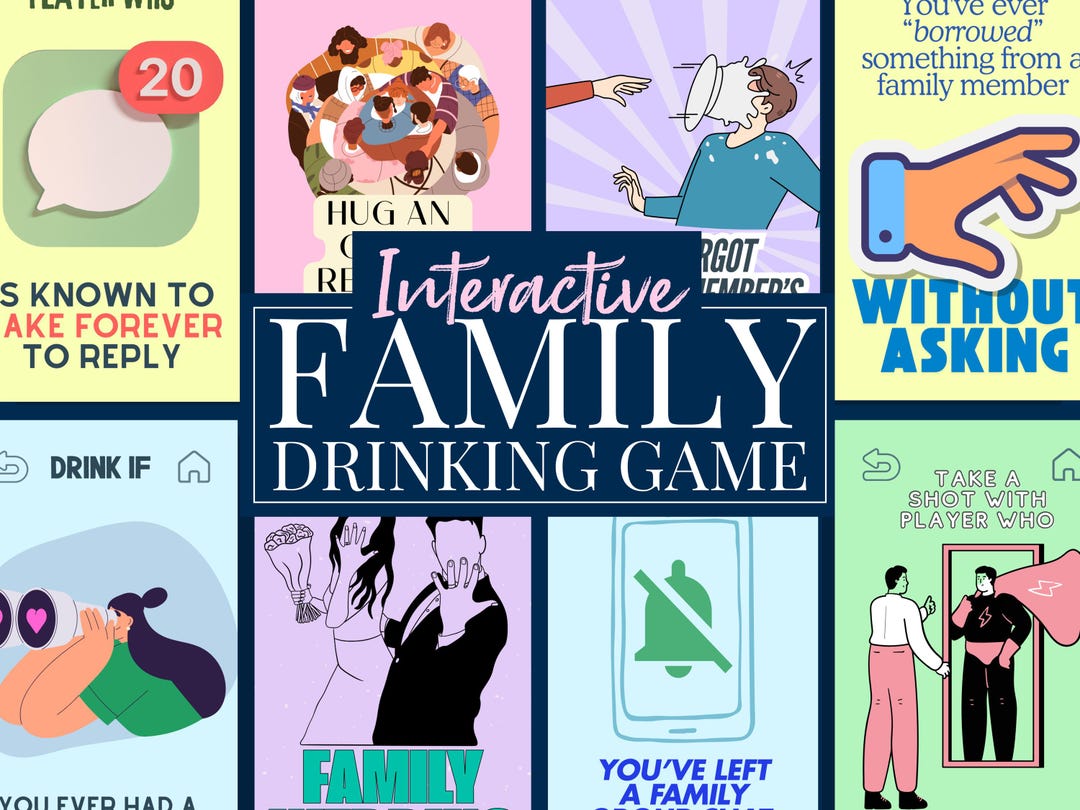 Family Party Drinking Game Adult Family Reunion Fun Party Activity for ...
