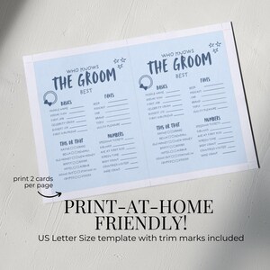 Bachelor Party Game Idea for Groomsmen Party Quiz Game for Stag Party ...