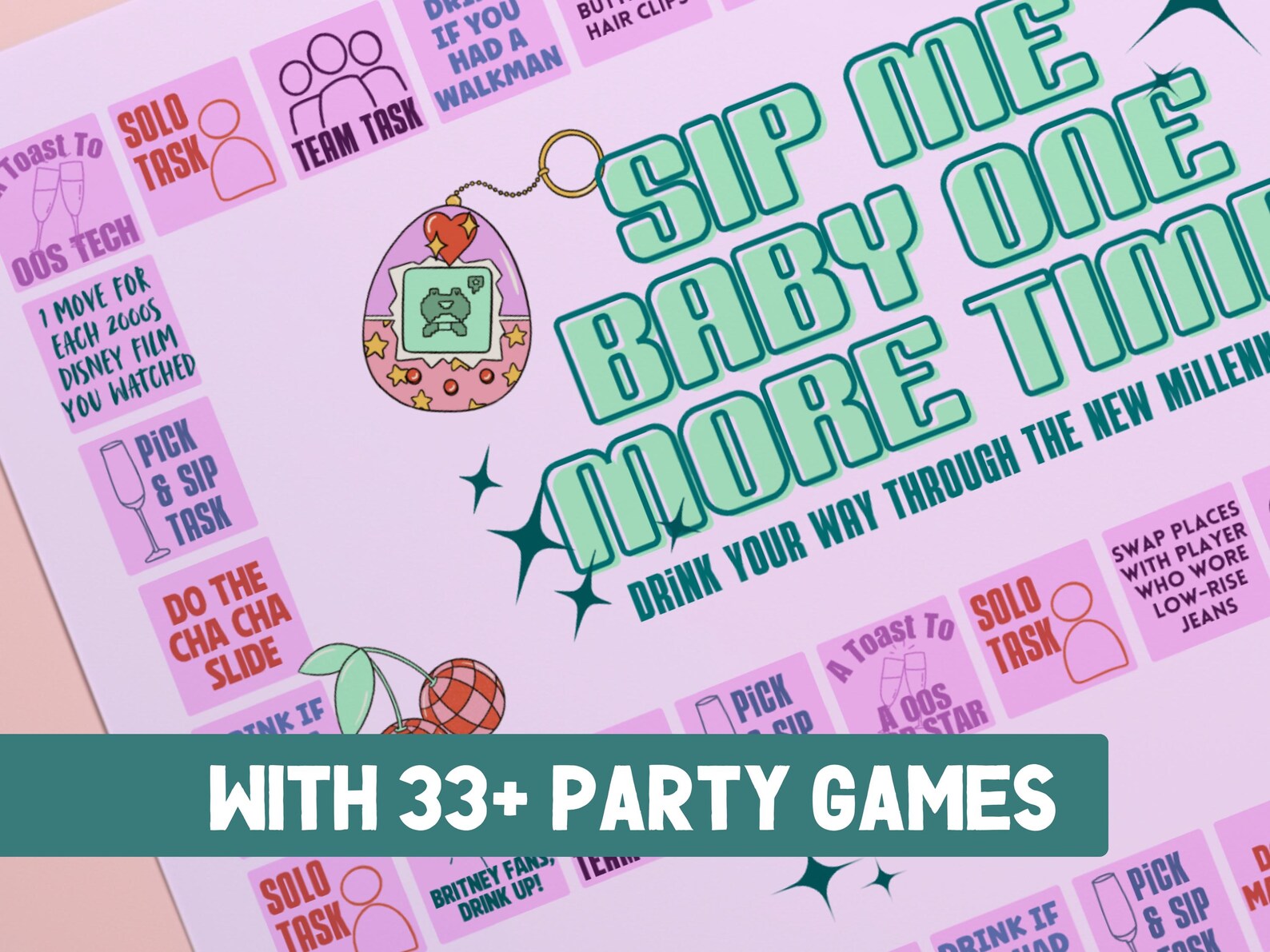 Adult Drinking Board Game Y2K Themed Party Game Printable Popculture ...