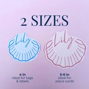 Printable Seashell Name Cards Coastal Bachelorette Place Card Seashell ...