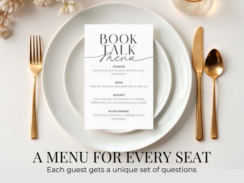 Printable Book Club Game for Book Party Icebreaker Question Book ...