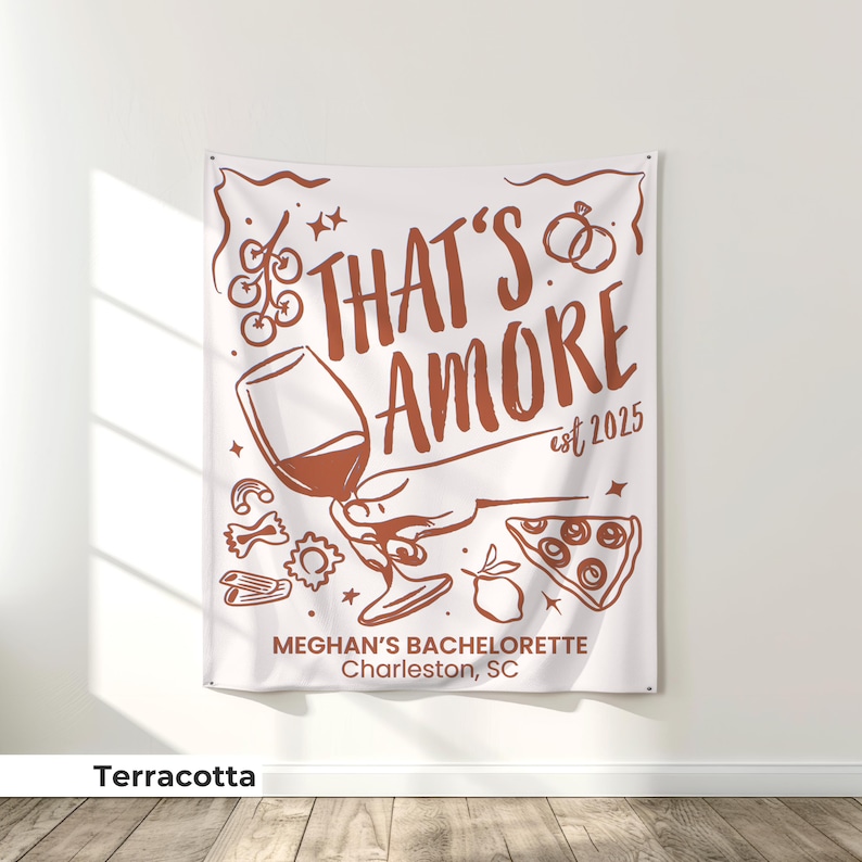That’s Amore Bachelorette Banner Italy Themed Couple Shower Decor ...