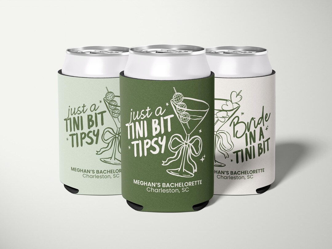Tini Bit Can Cooler Customized Tini Bit Tipsy Party Decor Martini ...