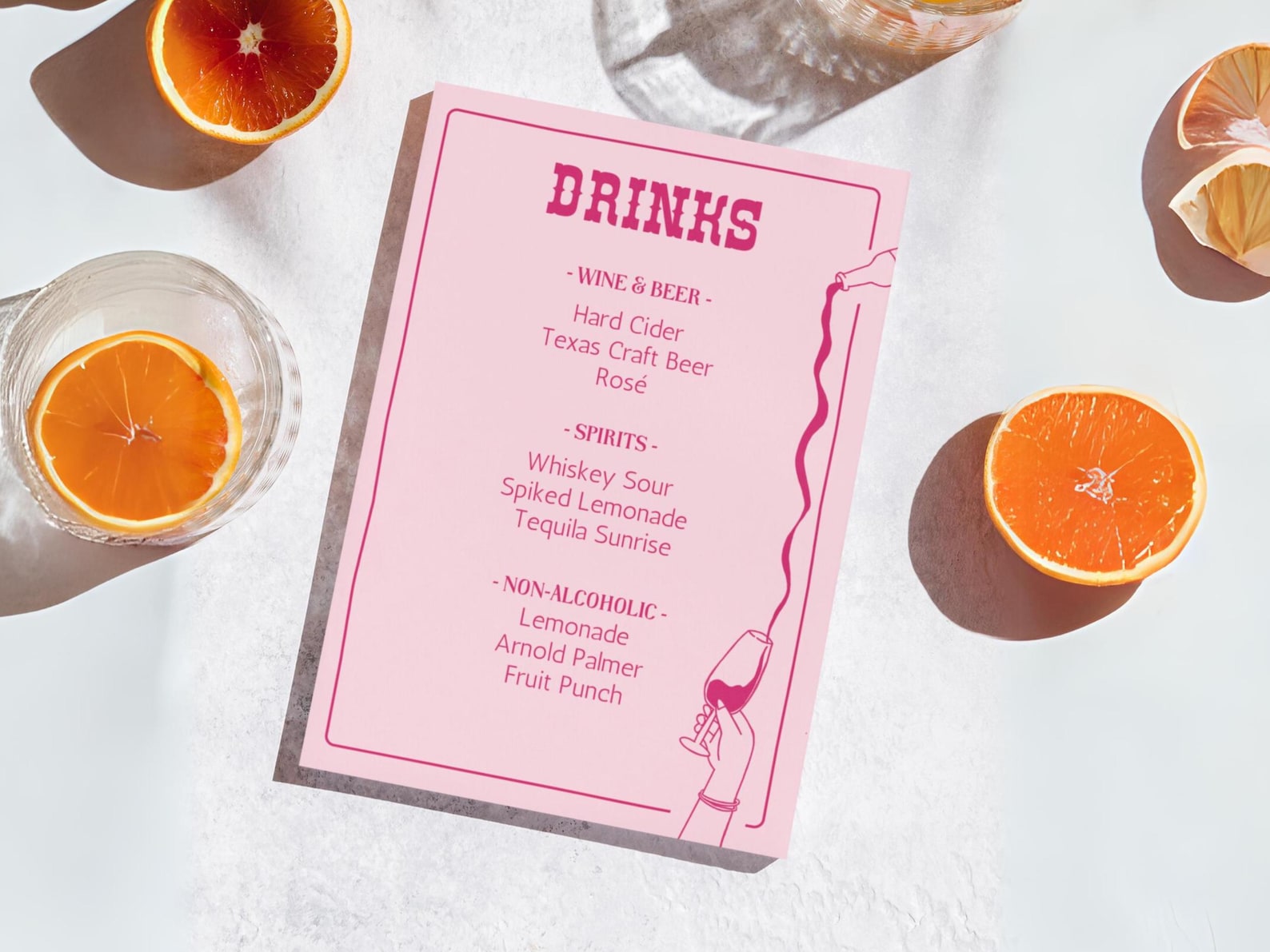 Cowgirl Party Drink Menu Hoedown Party Food Menu Cowgirl Party Buffet ...