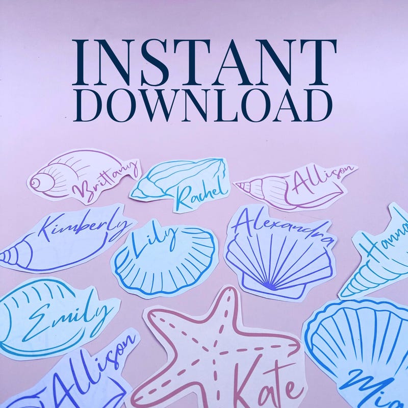 Sea Shell Place Card - Etsy