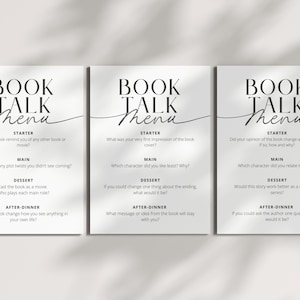 Printable Book Club Game for Book Party Icebreaker Question Book ...