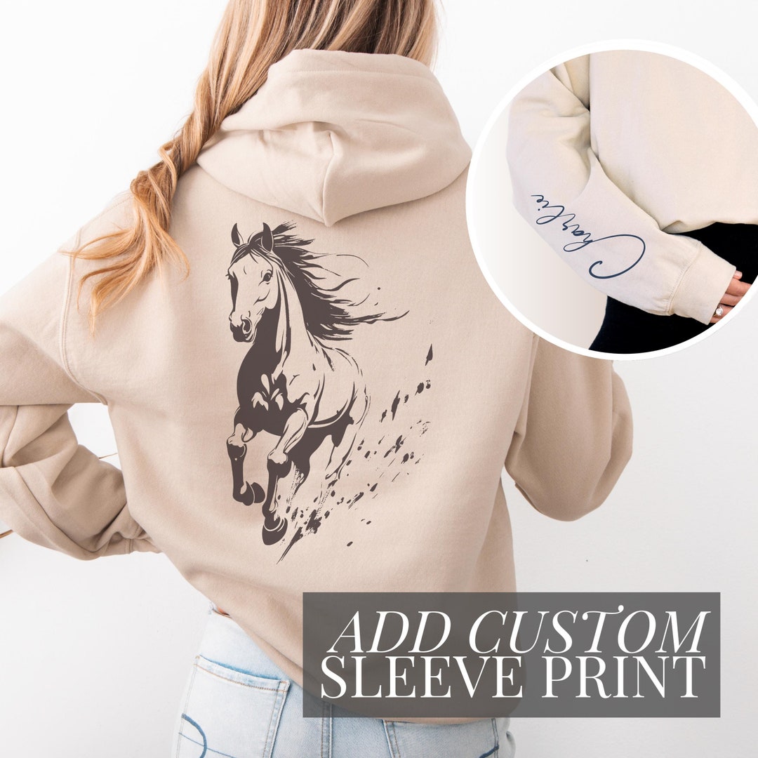 Custom Horse Lover Hoodie Horse Girl Personalized Western Hoodie With ...