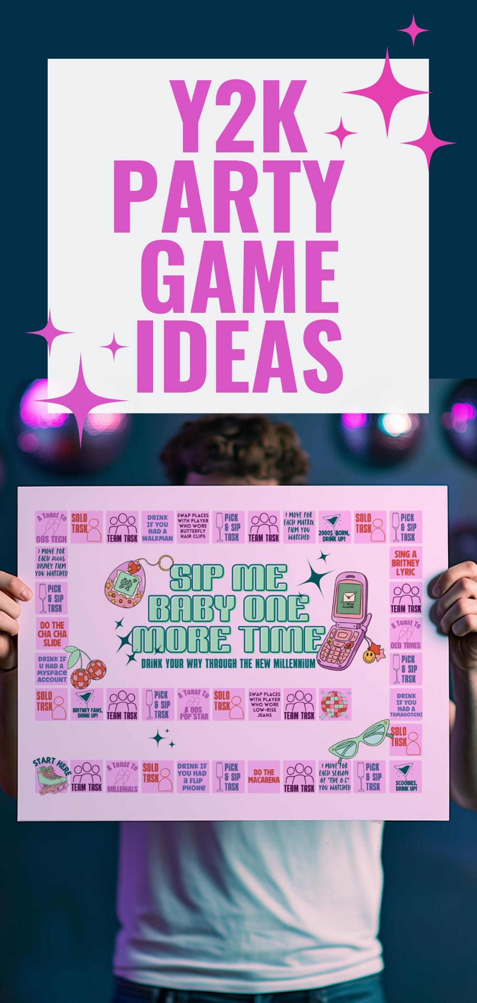 Adult Drinking Board Game Y2K Themed Party Game Printable Popculture ...