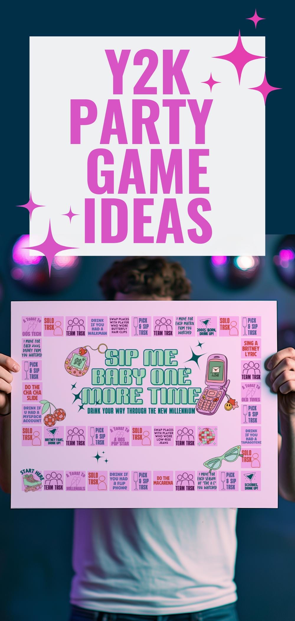 Adult Drinking Board Game Y2K Themed Party Game Printable Popculture ...