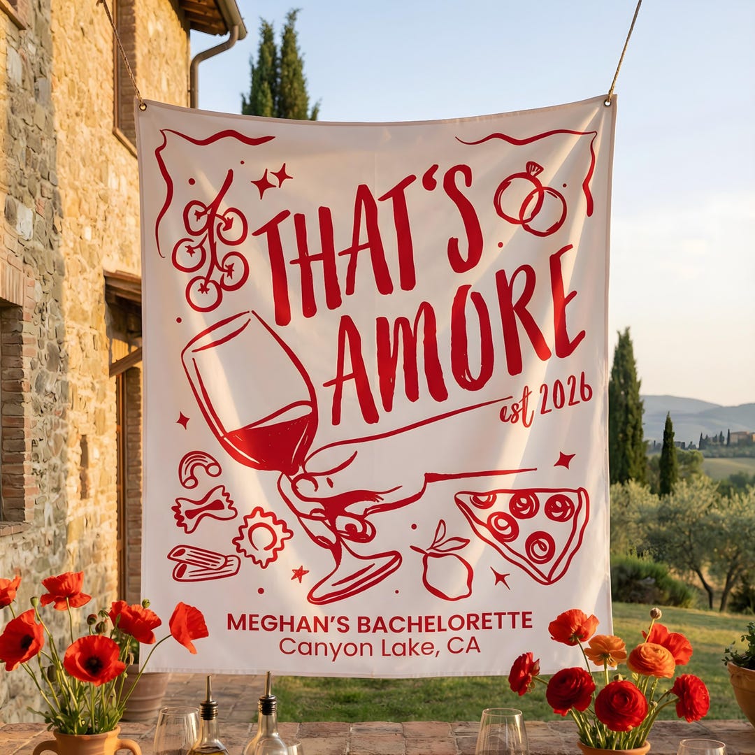 That’s Amore Bachelorette Banner Italy Themed Couple Shower Decor ...