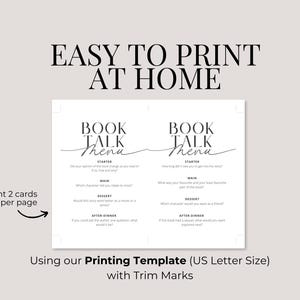 Printable Book Club Game for Book Party Icebreaker Question Book ...