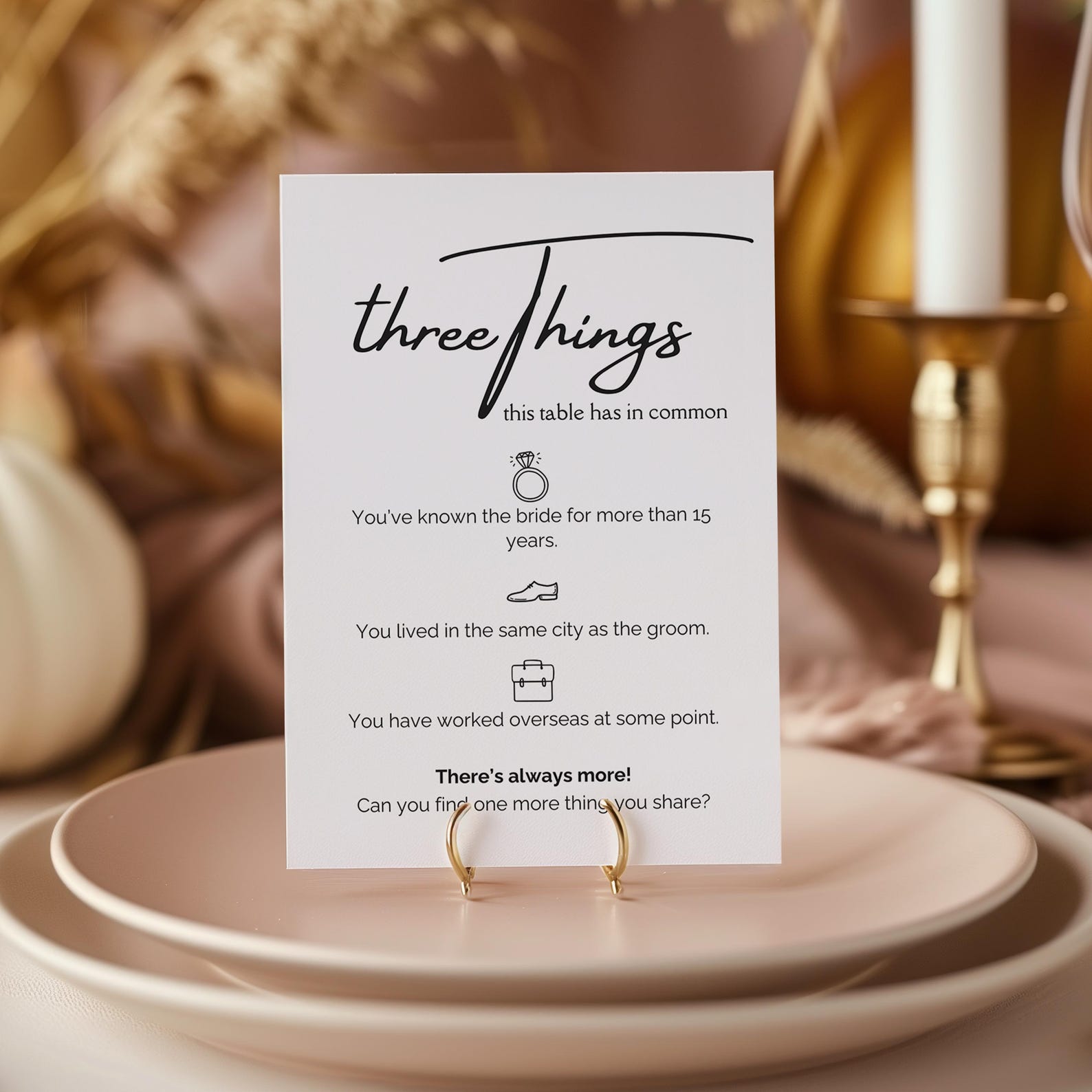 Custom Wedding Table Icebreaker Game Printable Conversation Starter for ...