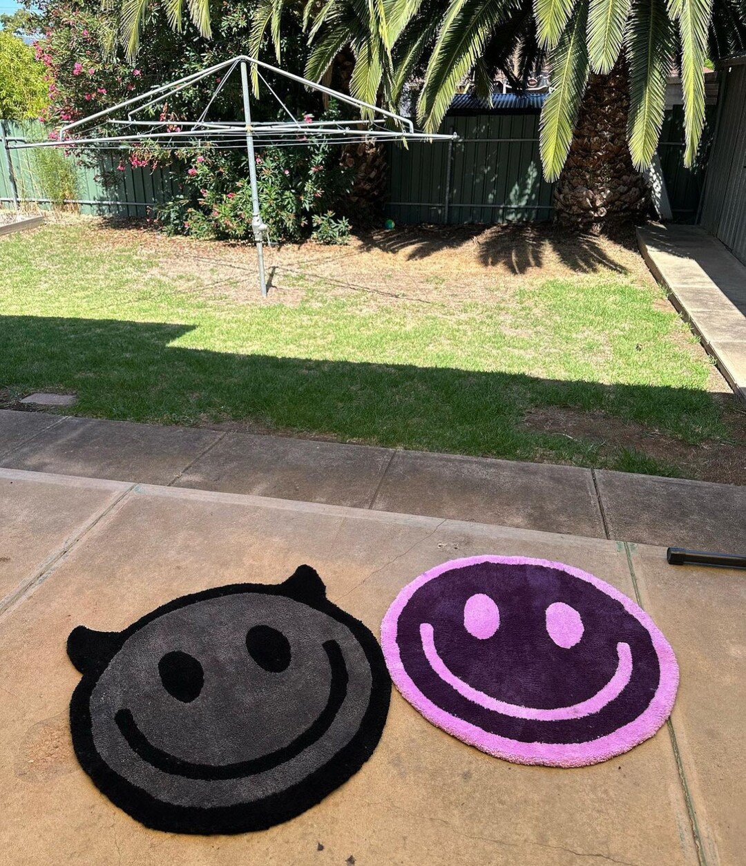 Smiley Face Tufted Rug - Etsy